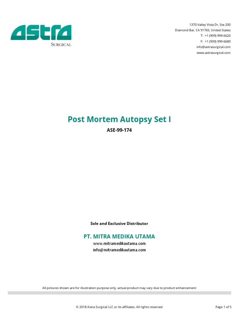 68.Post Mortem Autopsy Set I | PDF