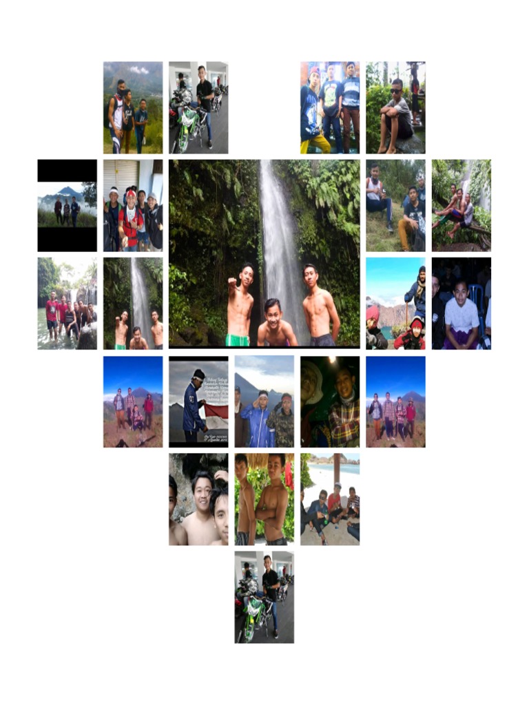 Personal Photos Photo Collage Canvas Print in White Collage Style | PDF