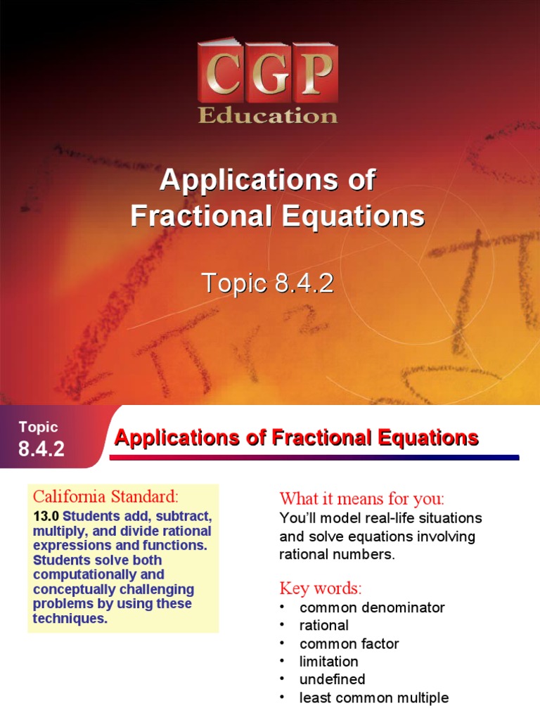 8applications of Fractional Equations | PDF