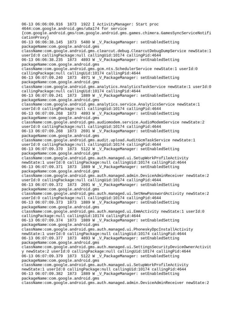 Log | PDF | Software Engineering | Operating System Technology