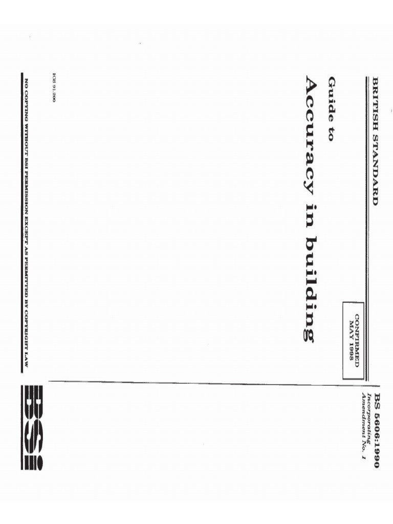Bs 5606 Accuracy of Building | PDF