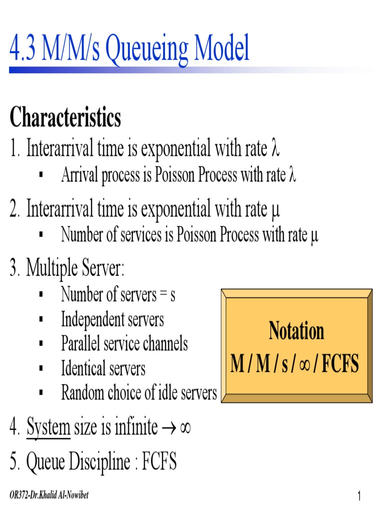Lec13 - MMs - Queueing System 1-4 y 13-Final | PDF | Systems Science | Operations Research