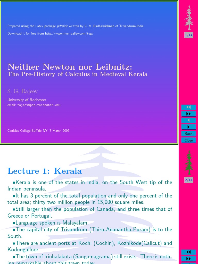 The Pre-History of Calculus in Medieval Kerala | PDF | Kerala ...