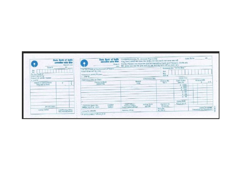 Instapdf - in Sbi Bank Deposit Slip 789 | PDF