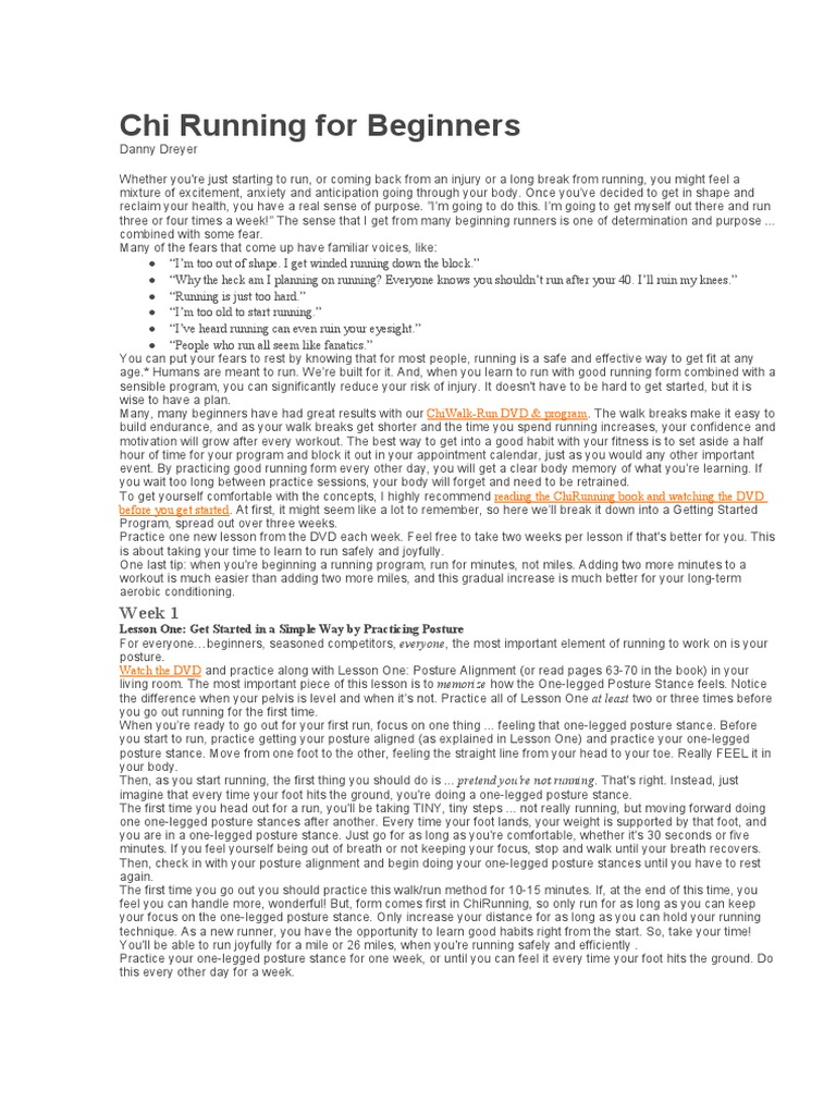 Chi Running For Beginners | PDF