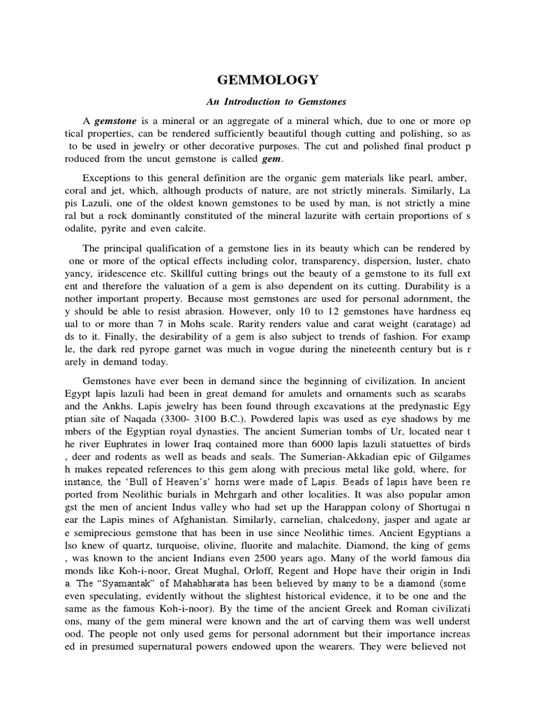 Gemmology | PDF
