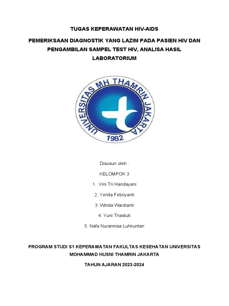 Makalah Keperawatan Hiv - Aids Kelompok 3 Thamrin 2023 New | PDF