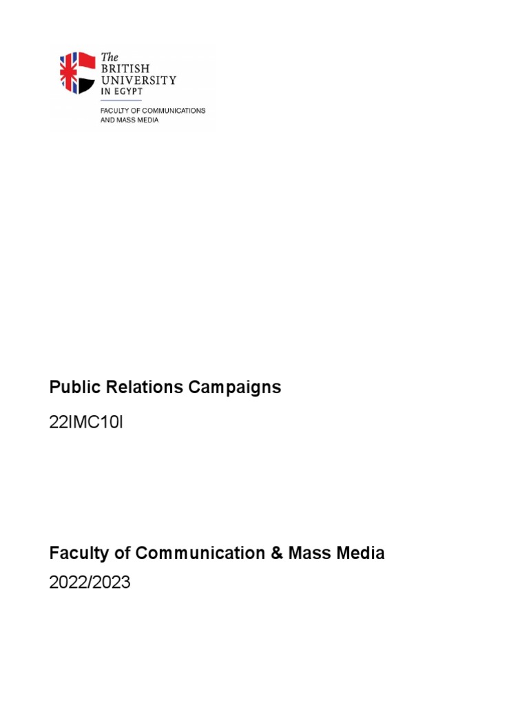 Coursework Resit - PR Campaigns | PDF