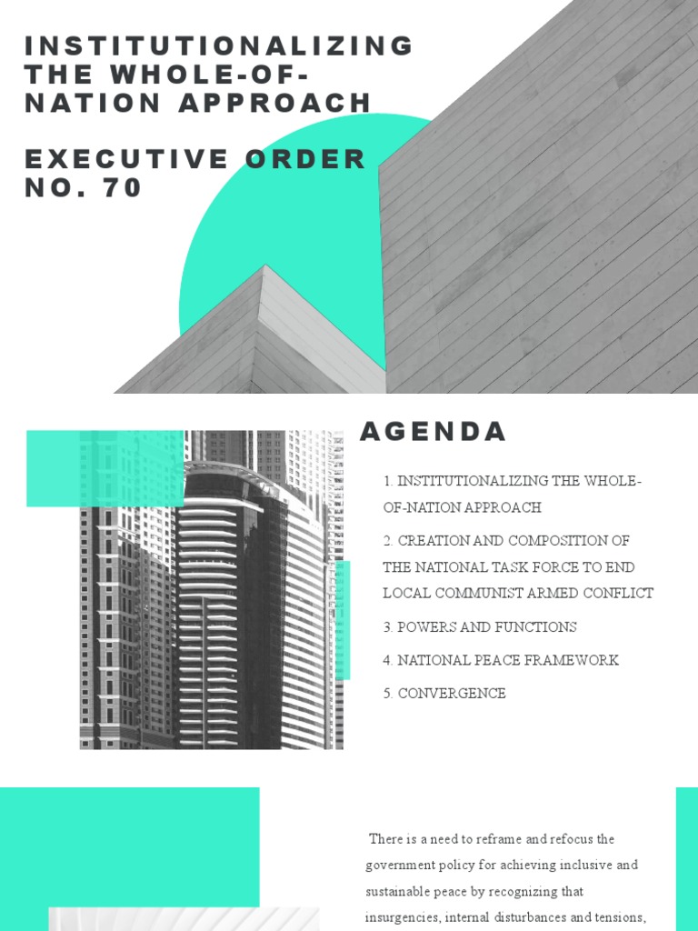 Eo 70 Elcac | PDF | Peace | Policy