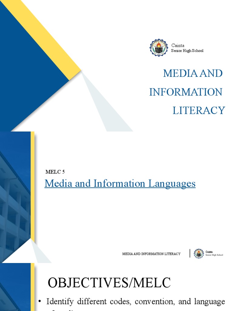 MELC5 WEEK 5 Media and Information Languages | PDF