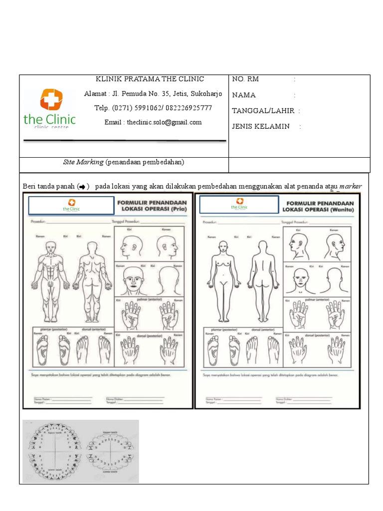 Form Site Marking (Penandaan Operasi) | PDF