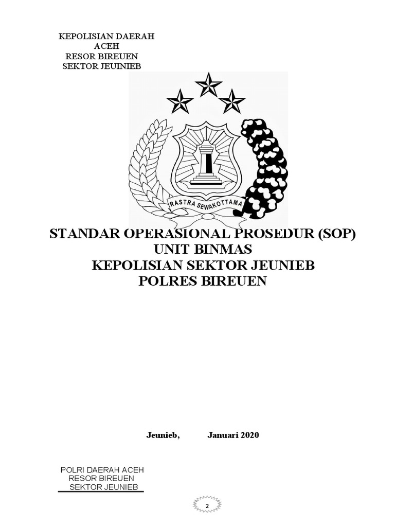 Sop Unit Binmas | PDF | Ilmu Sosial