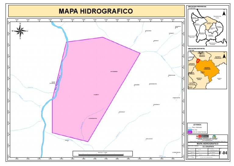 04 - Mapa Tematico Fisico Hidrografico - Cruzpata | PDF | Cartografía ...