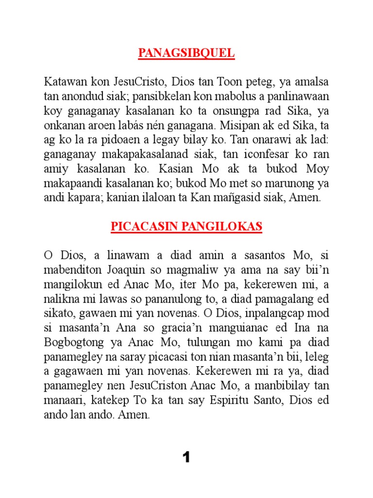 Novenas Na San Joaquin Tan Santa Ana | PDF