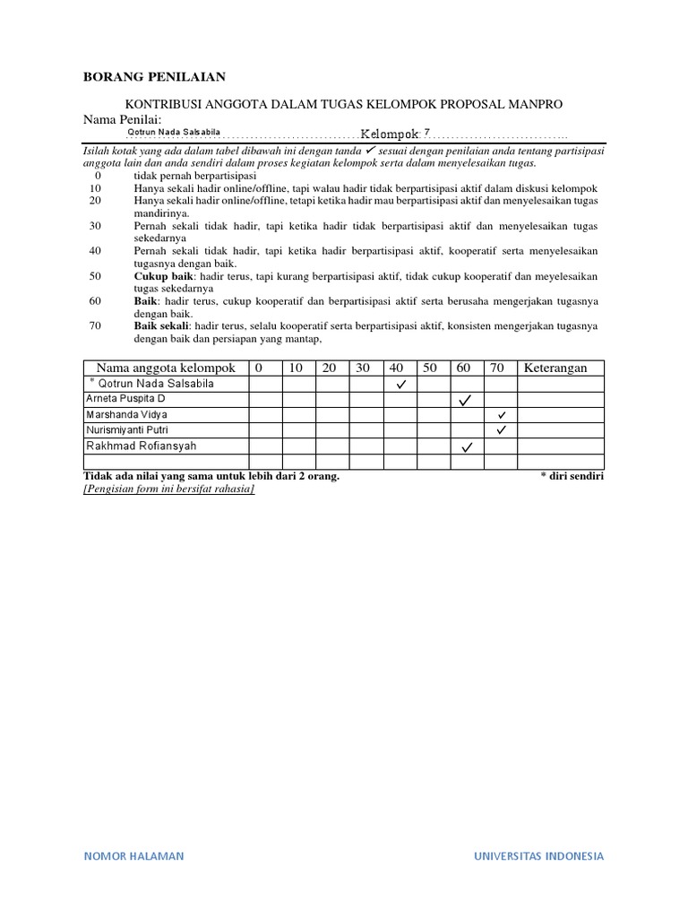 Borang Qotrun | PDF | Gaya Hidup