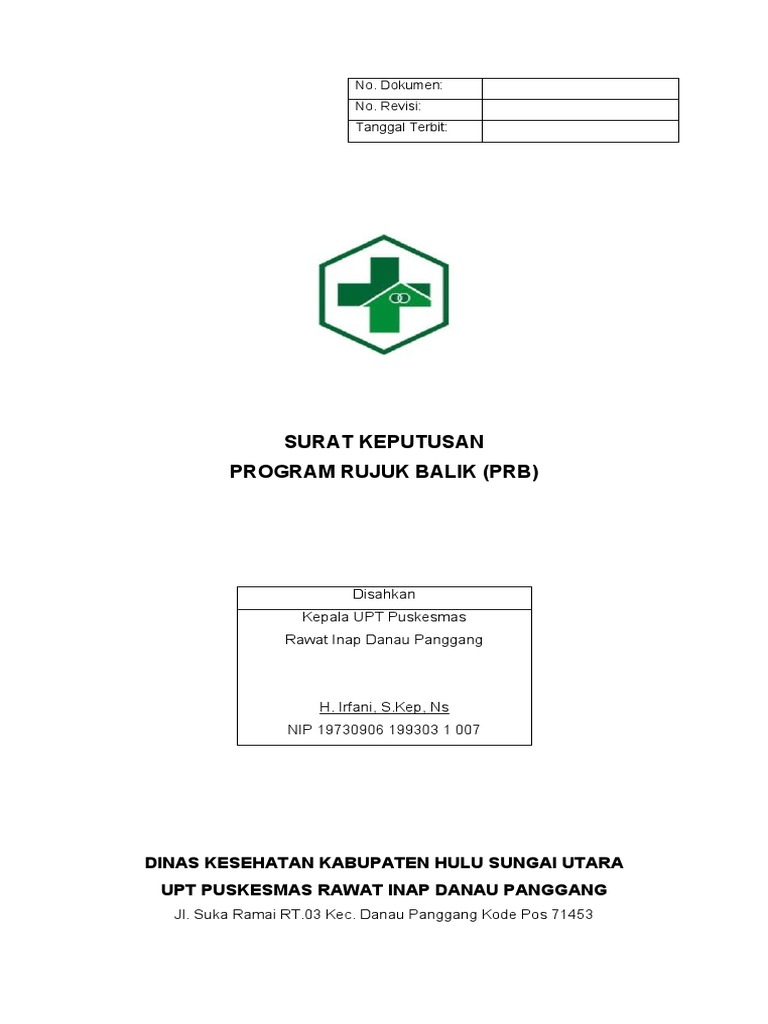 SK Rujukan Balik (Tim Belum Edit) | PDF | Kesehatan Holistik