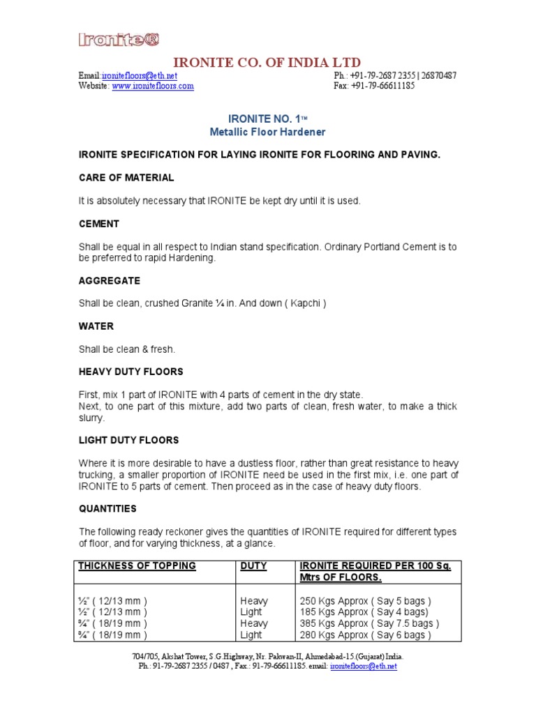 Ironite No. 1 (MFH) PDF | PDF