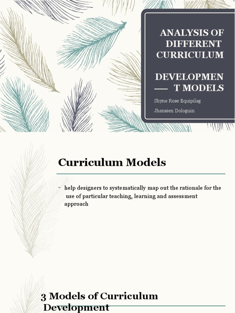 Equipilagdologuin Analysis of Different Curriculum Development Models ...