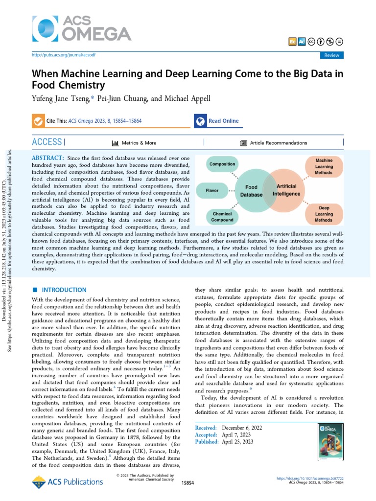 When Machine Learning and Deep Learning Come To The Big Datain Food ...