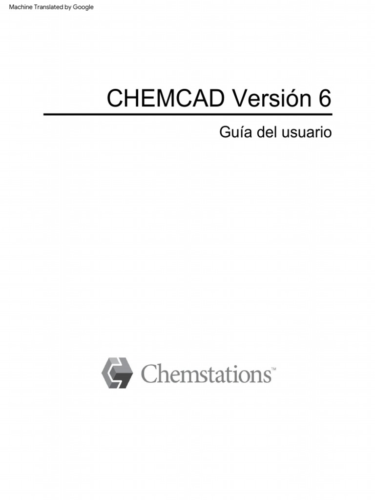 ChemCad 6. User Guide | PDF