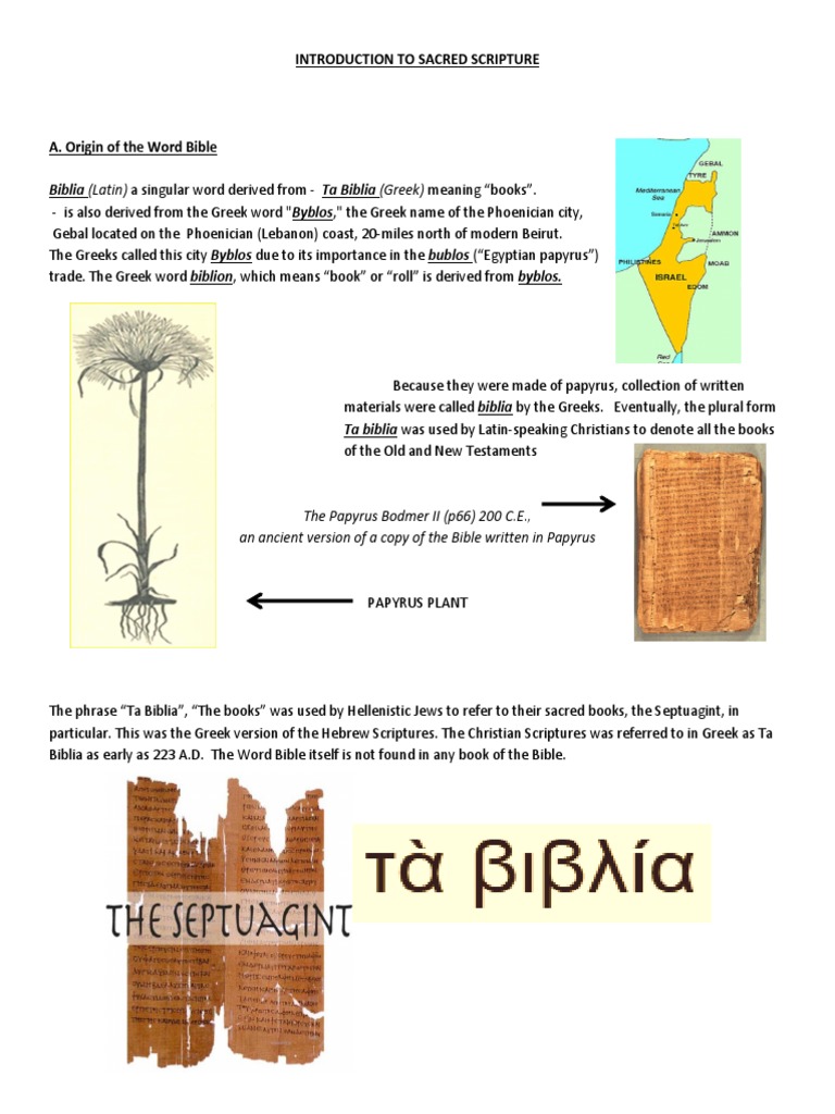 Introduction To Sacred Scriptures | PDF