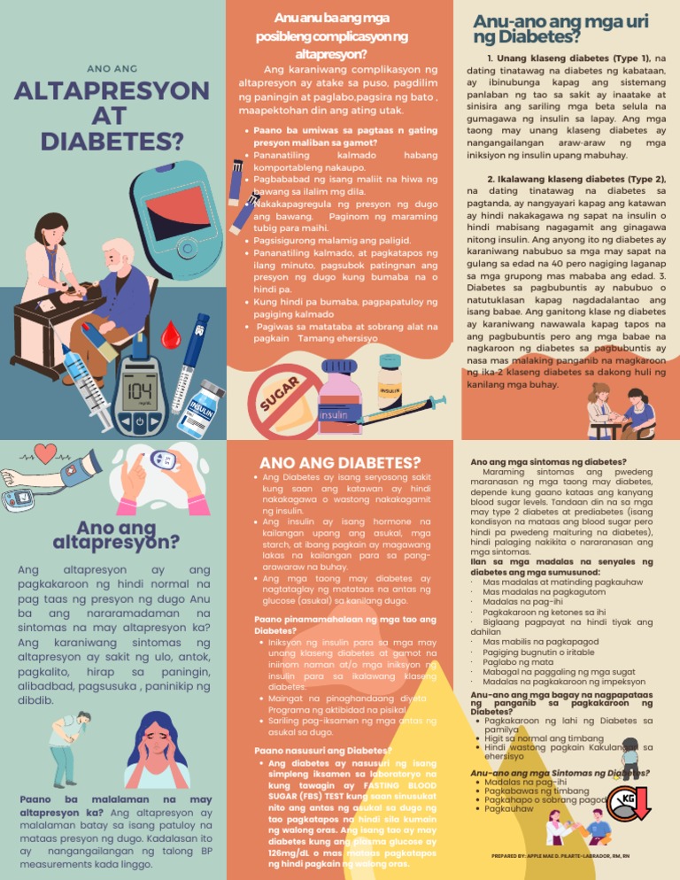 Altapresyon AT Diabetes?: Anu Anu Ba Ang Mga Posibleng Complicasyon NG ...