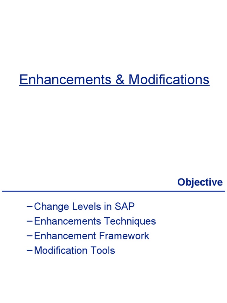 SAP ABAP Enhancements | PDF
