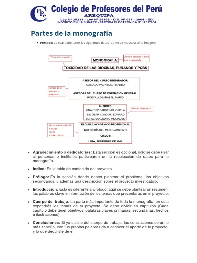 Estructura de La Monografia | PDF