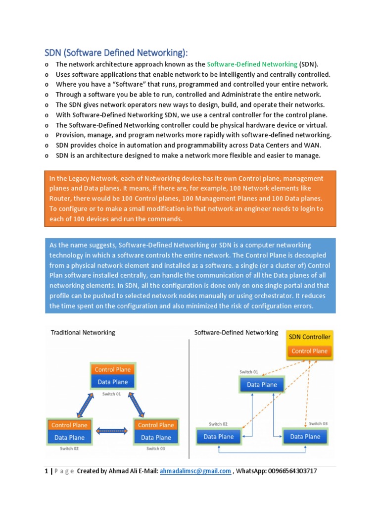 1 SDN Introduction | PDF | Computer Network | Computing