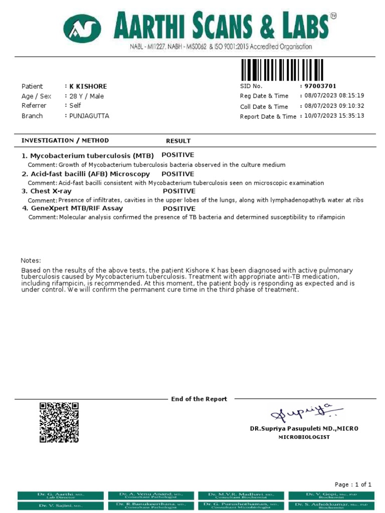 TB Report | PDF | Tuberculosis | Infection