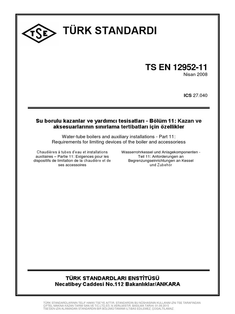 TS en 12952 11 | PDF