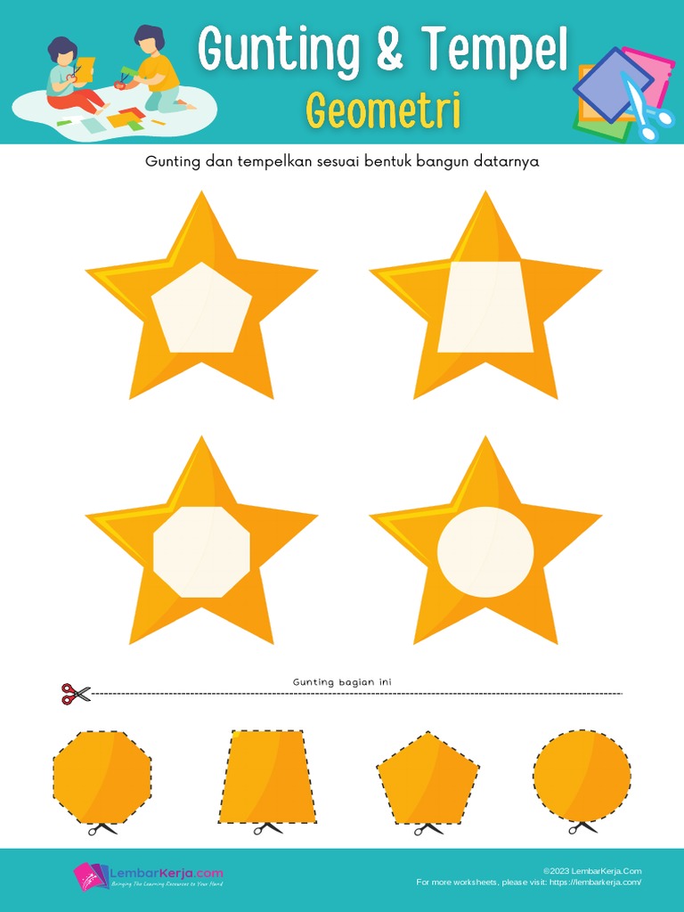 Gunting Tempel Geometri Bintang | PDF
