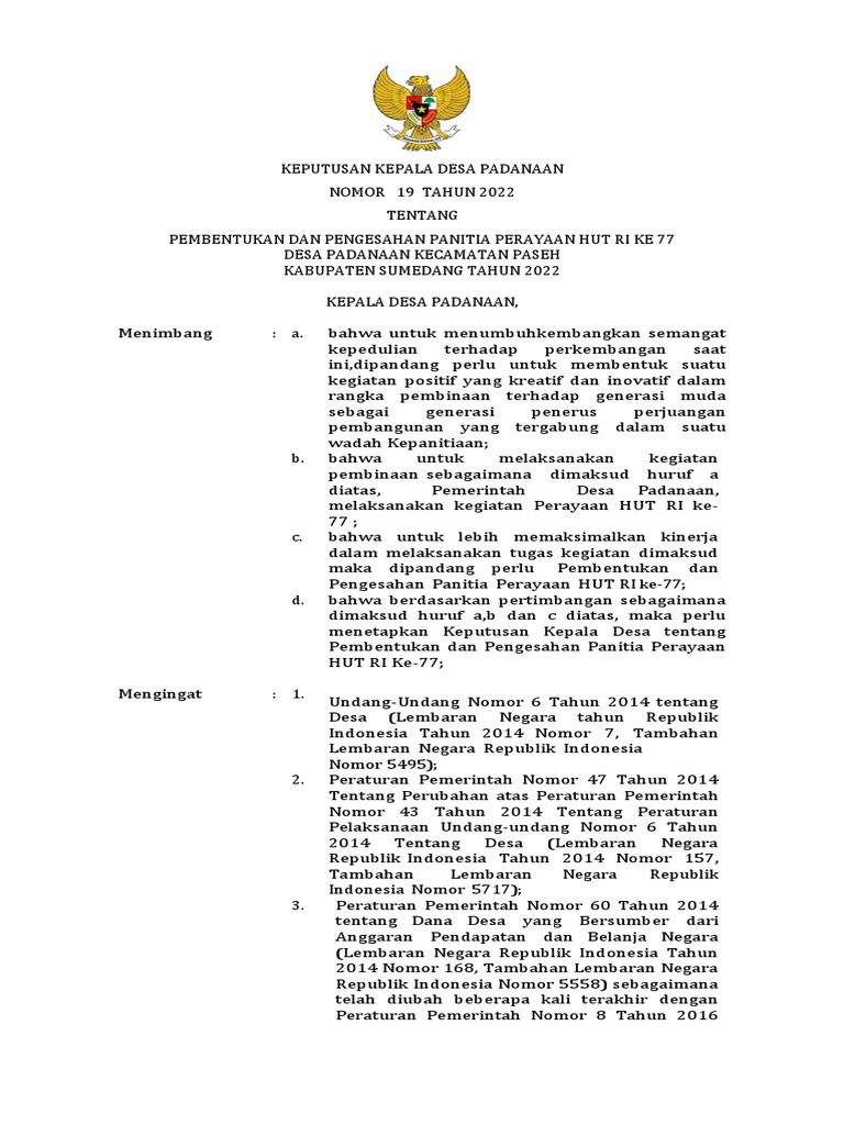 SK Panitia Hut Ri | PDF