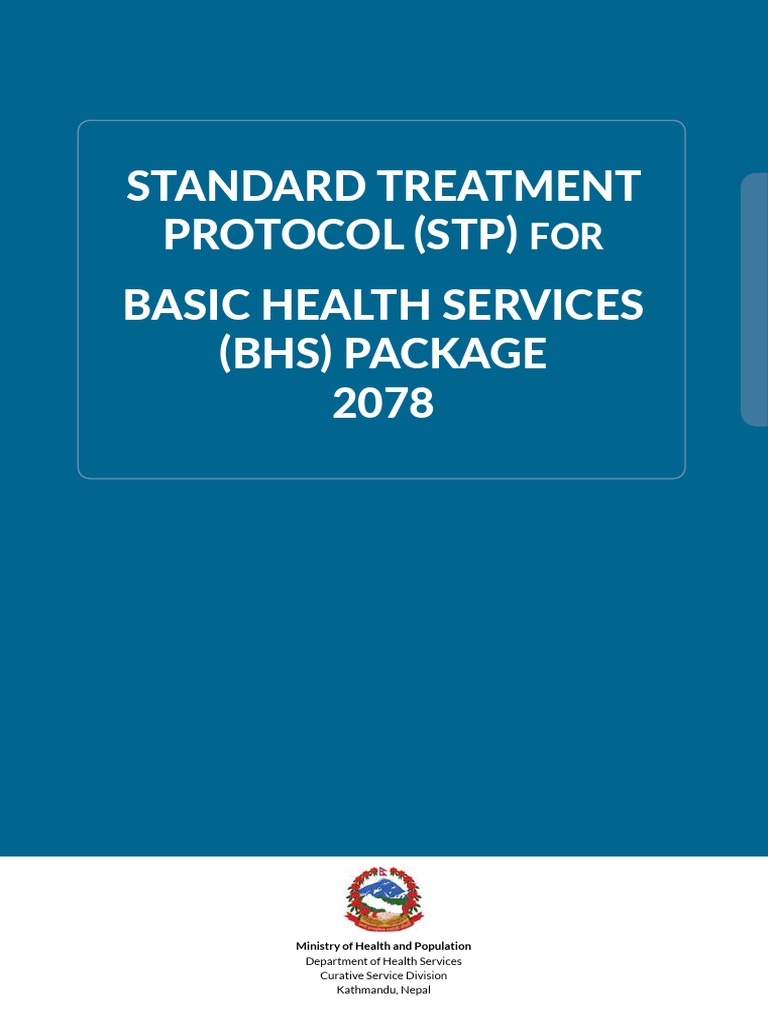 Standard Treatment Protocol STP For Basic Health Services Bhs Package ...