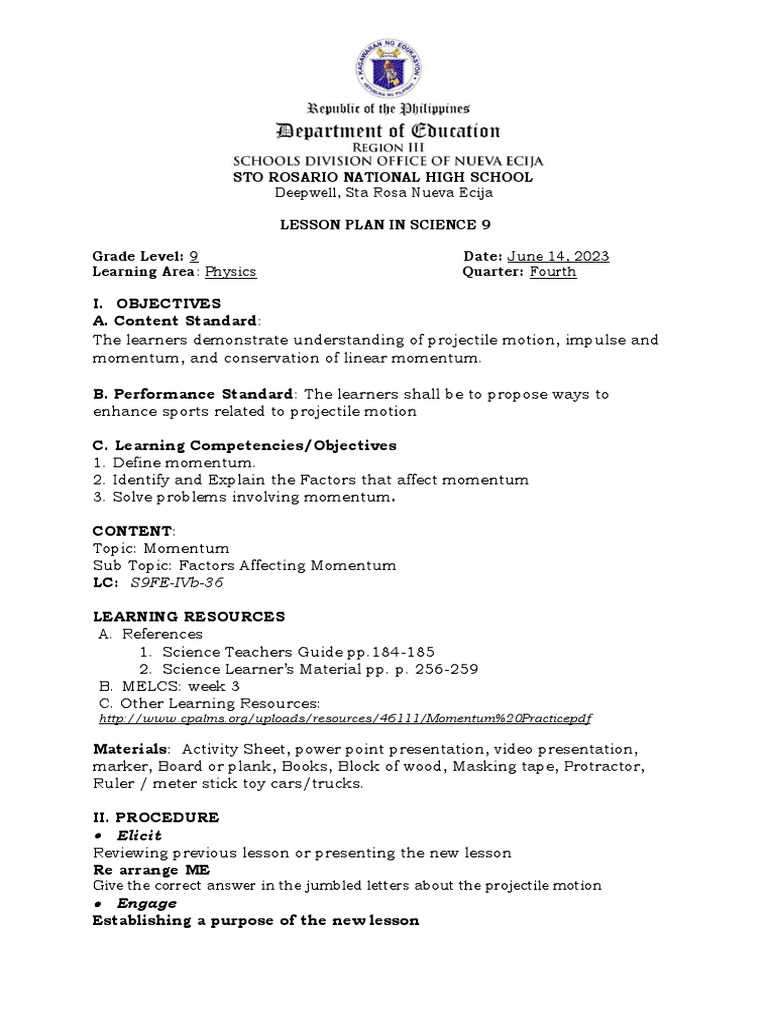 Cot LP 4th Cot Amie | PDF | Momentum | Mass
