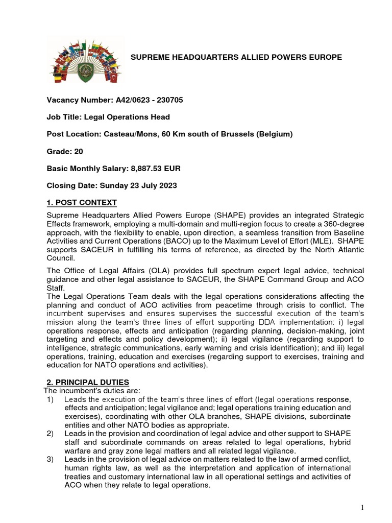 Legal Operation Head | PDF | Law