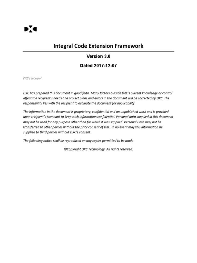 Integral Code Extension Framework R18.3 | PDF | Business | Technology ...