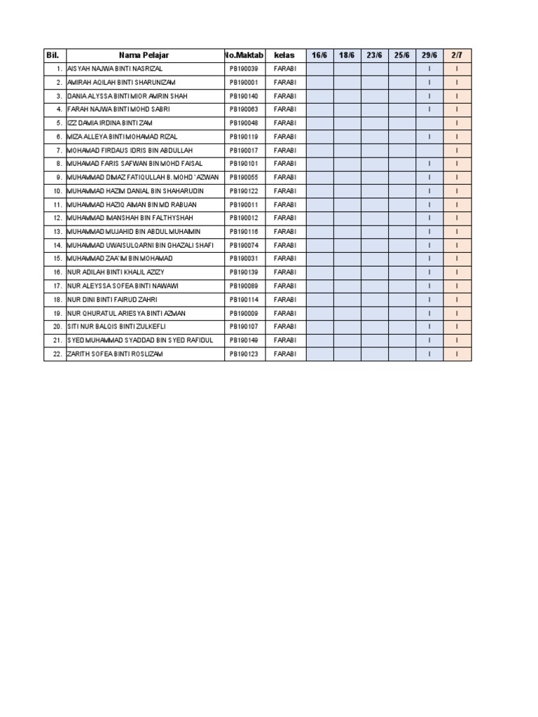 June Attendance | PDF