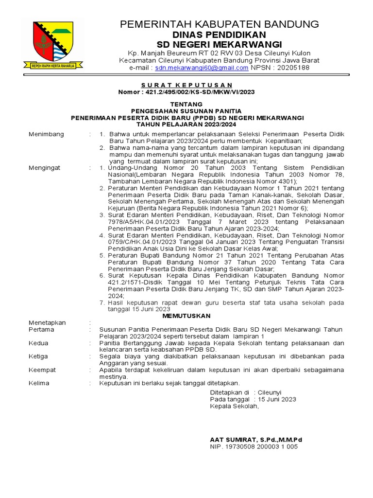 SK PPDB 2023-2024 | PDF