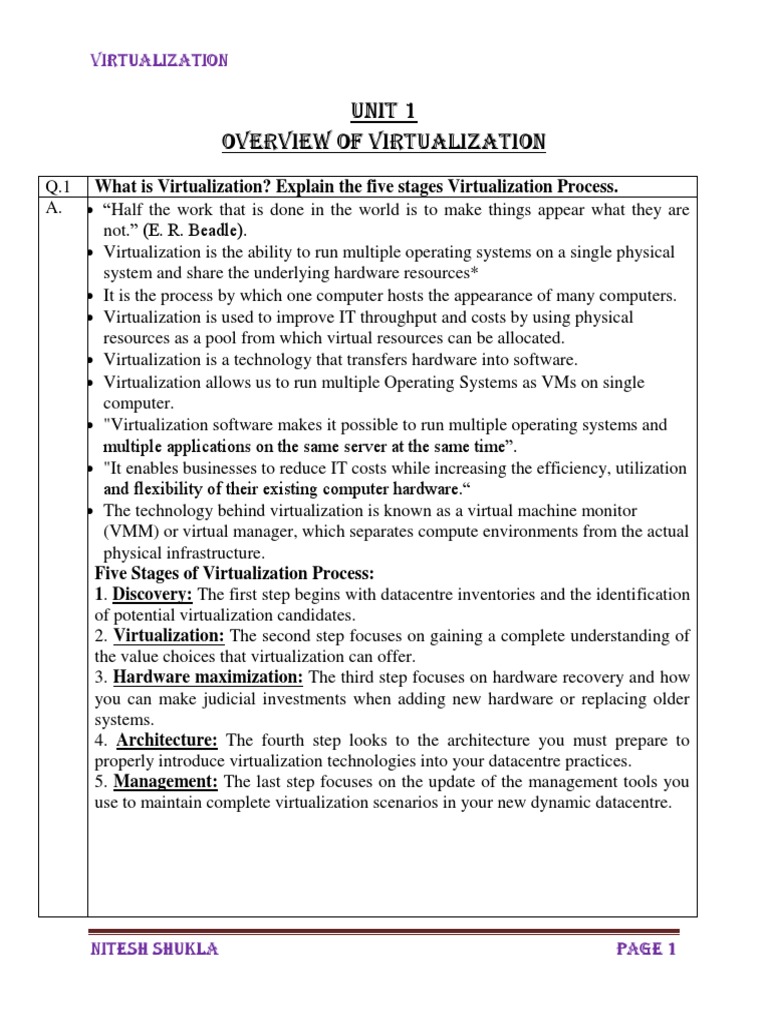 Virtulisation | PDF | Virtual Machine | Virtualization