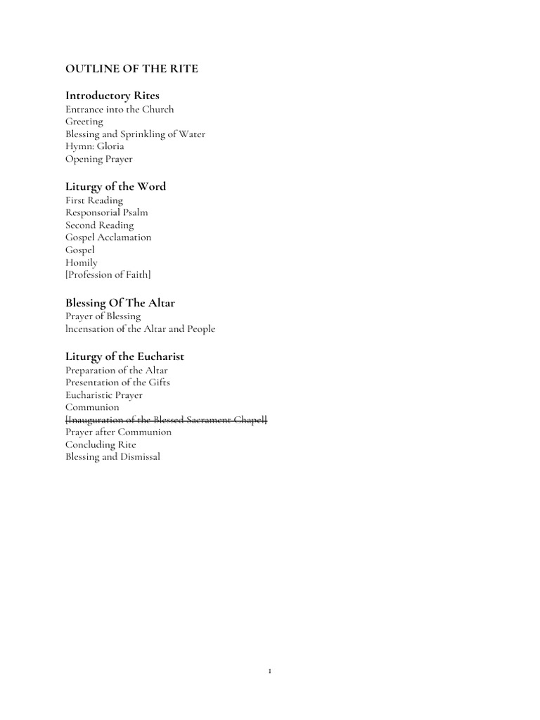 Rite of Blessing of A Church (Christ The King) | PDF | Religion ...