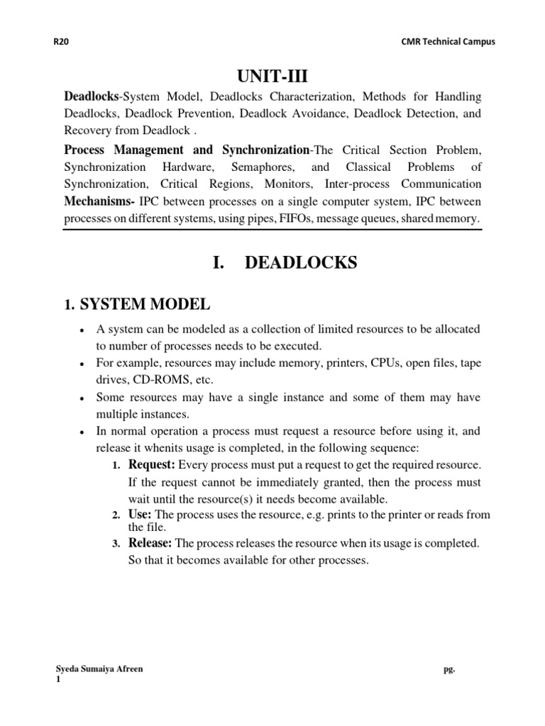 Os Unit 3 Notes Pdf Process Computing Thread Computing