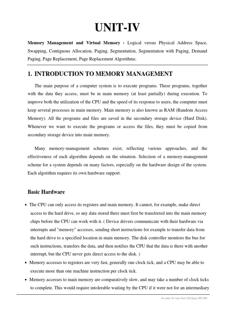 OS Unit - 4 Notes | PDF | Computer Data Storage | Library (Computing) OS Unit - 4 Notes | PDF | Computer Data Storage | Library (Computing)