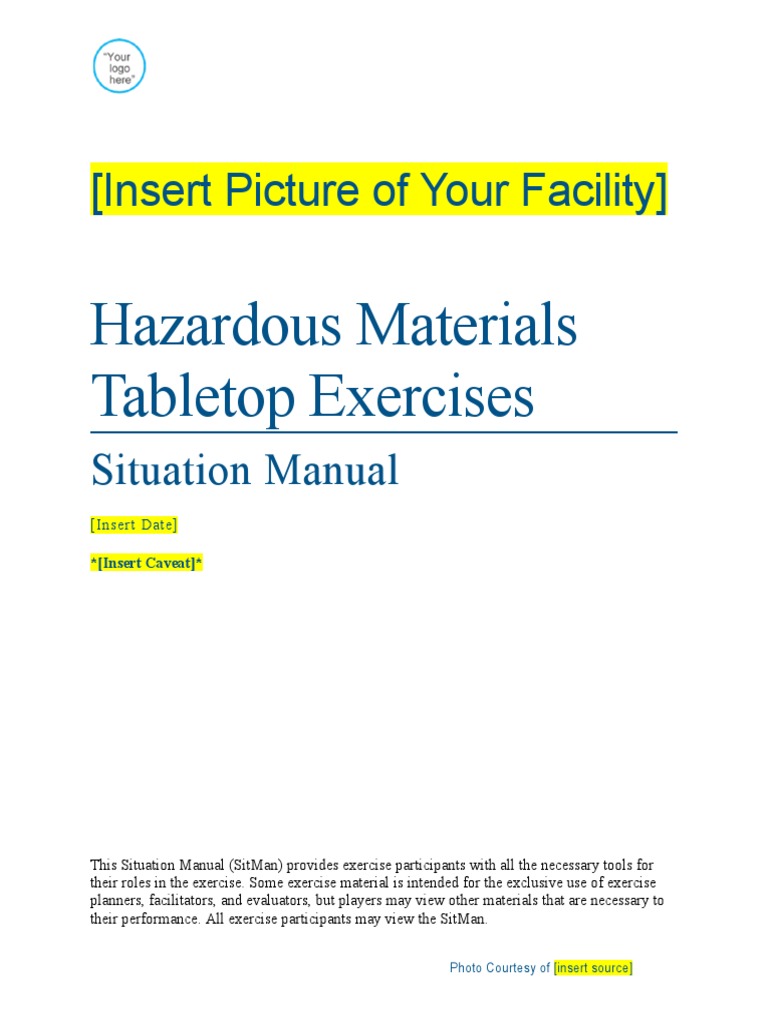 Hazardous Materials CTEP (Feb 2021) Situation Manual - FINAL - NEW ...