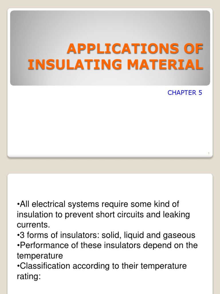 Chapter 1 Application of Insulating Material | PDF