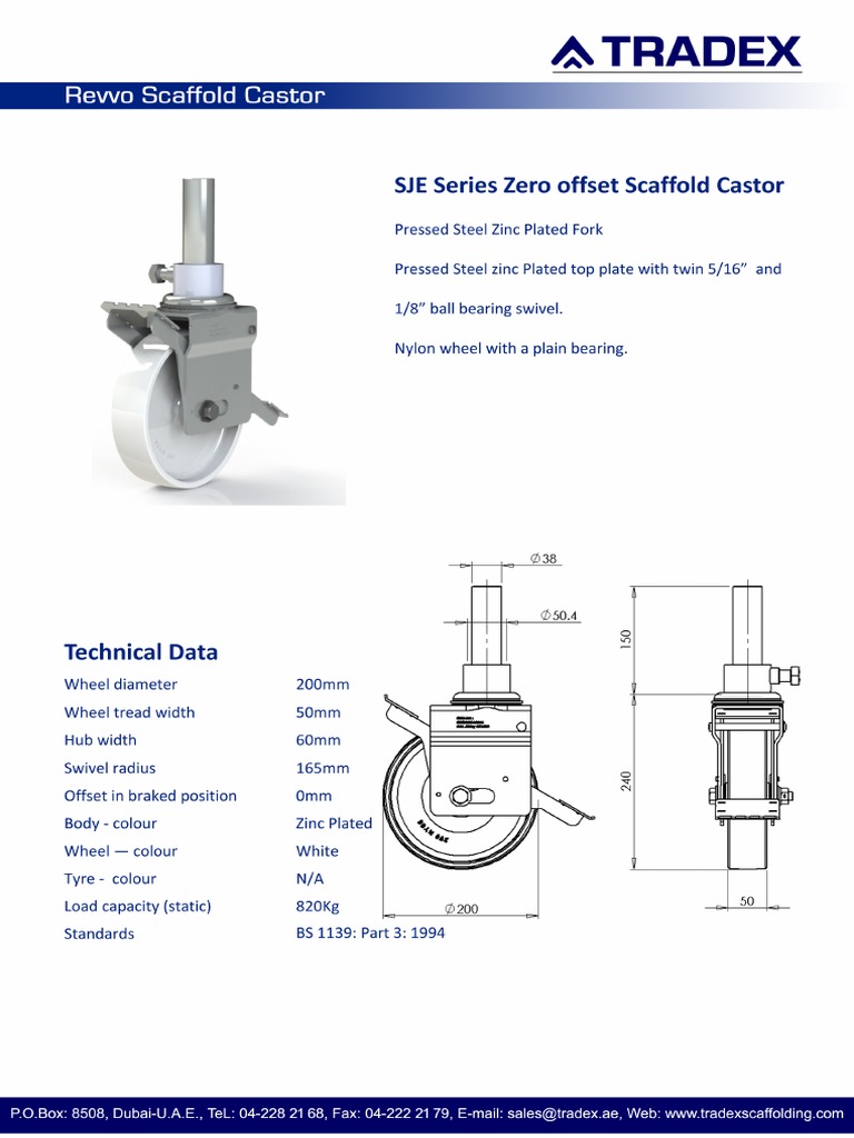 Castor Wheel_Revvo_Tech Data | PDF