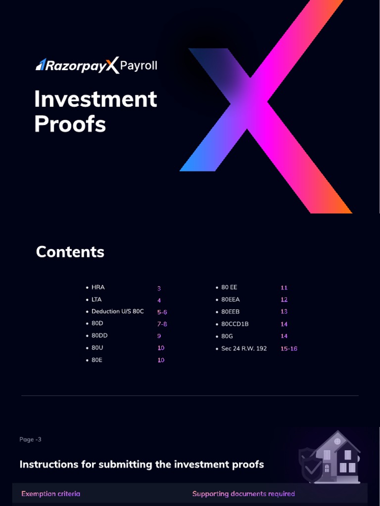 Guidelines For Investment Proofs FY23 | PDF | Loans | Tax Exemption