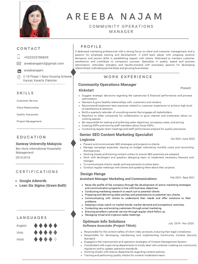 Areeba's resume | PDF