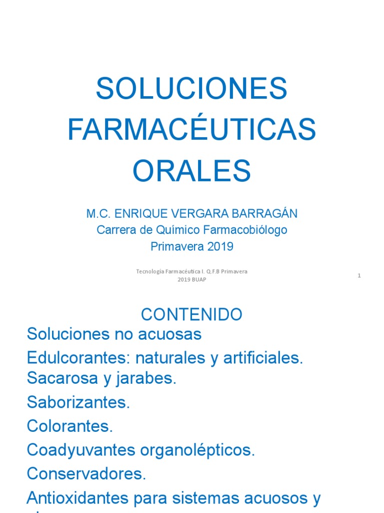 9 Soluciones Farmacéuticas Orales | PDF