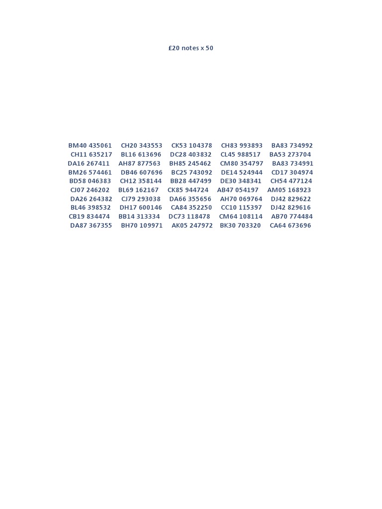 20 Notes X 50 | PDF 20 Notes X 50 | PDF